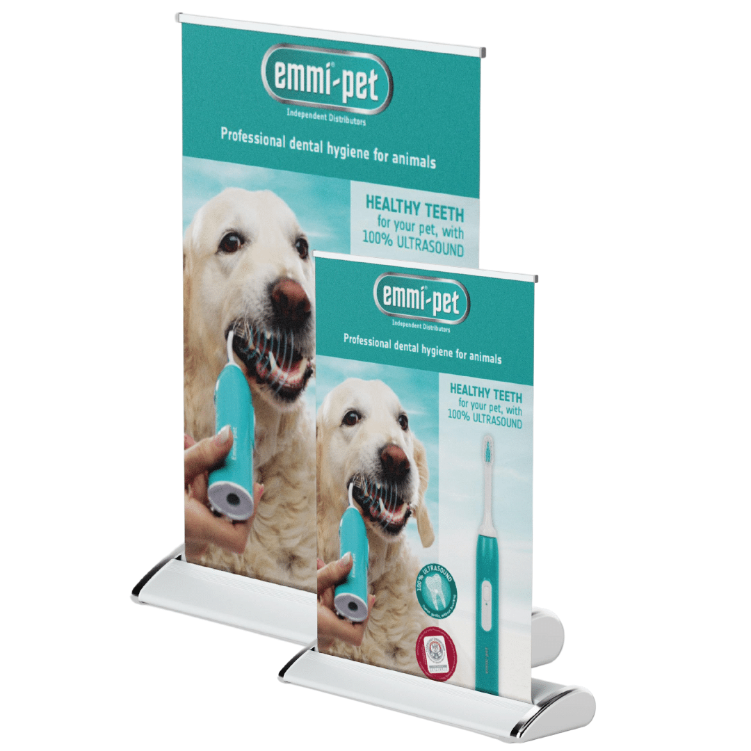 Desktop Mini Roller Banners A4/A3 (Green) - Ultra Clean Canines